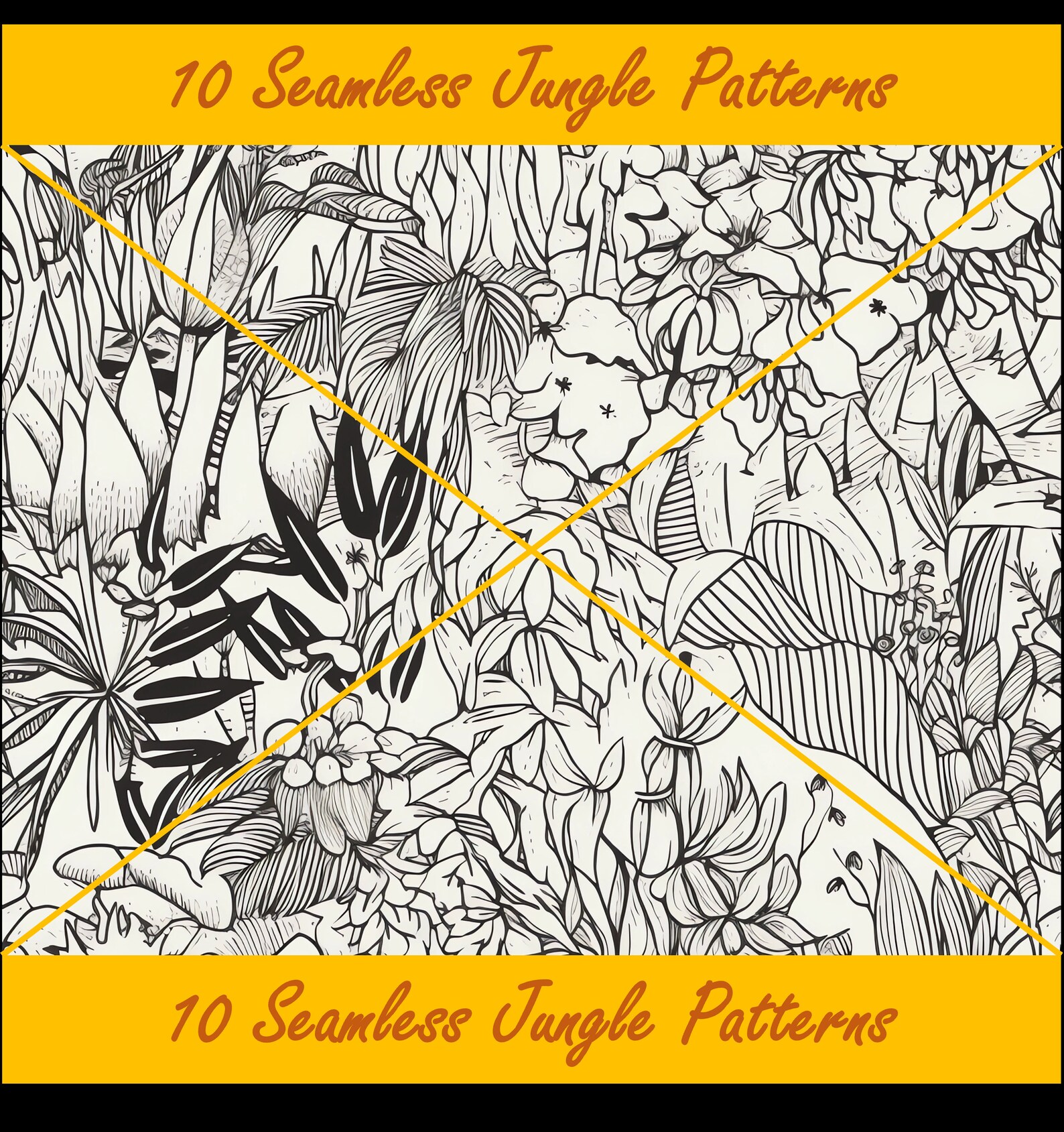 10 Repeatable Jungle Patterns - Seamless Digital Download for Wallpaper ...
