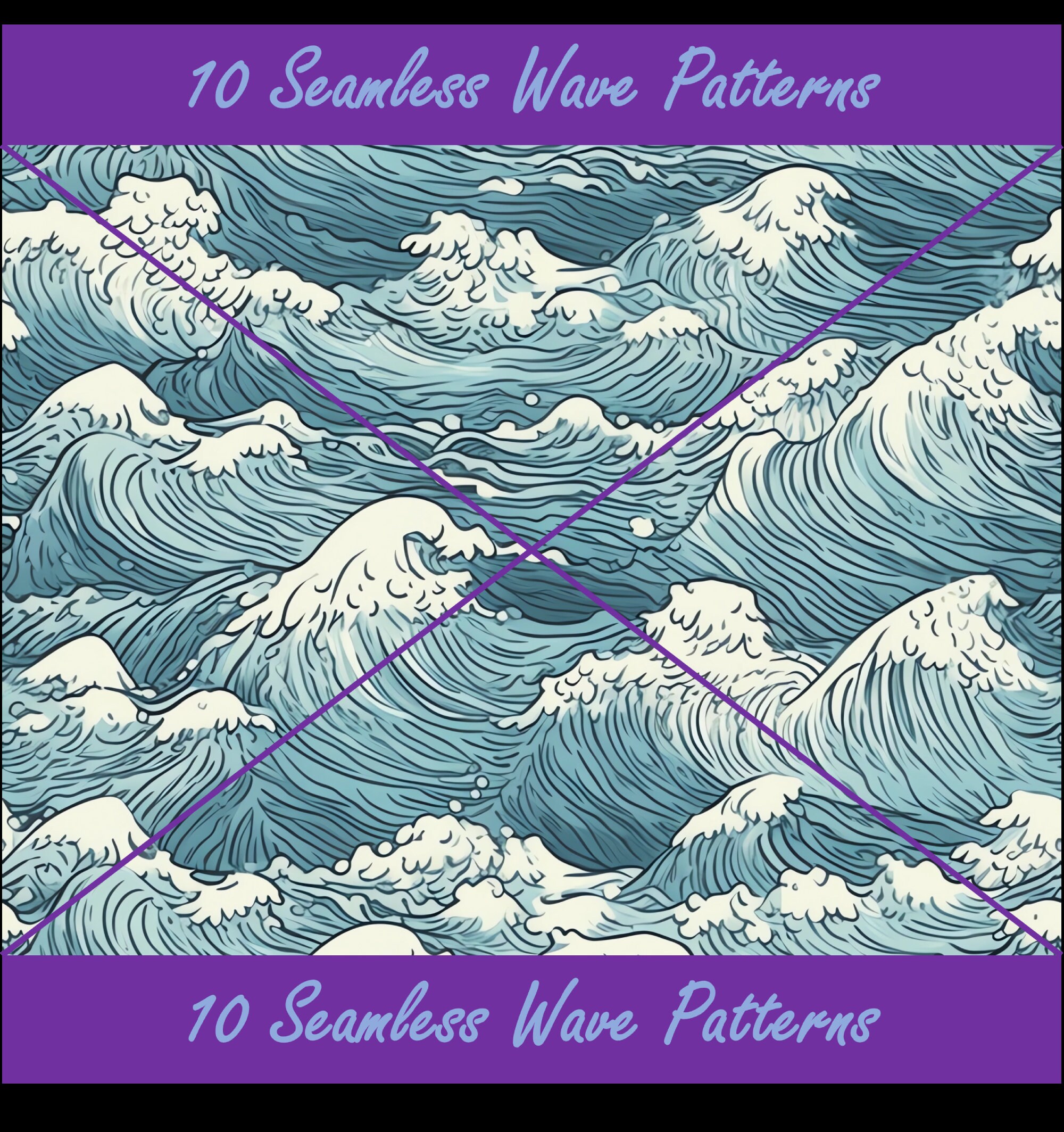 10 Repeatable Wave Patterns Seamless Digital Download for - Etsy