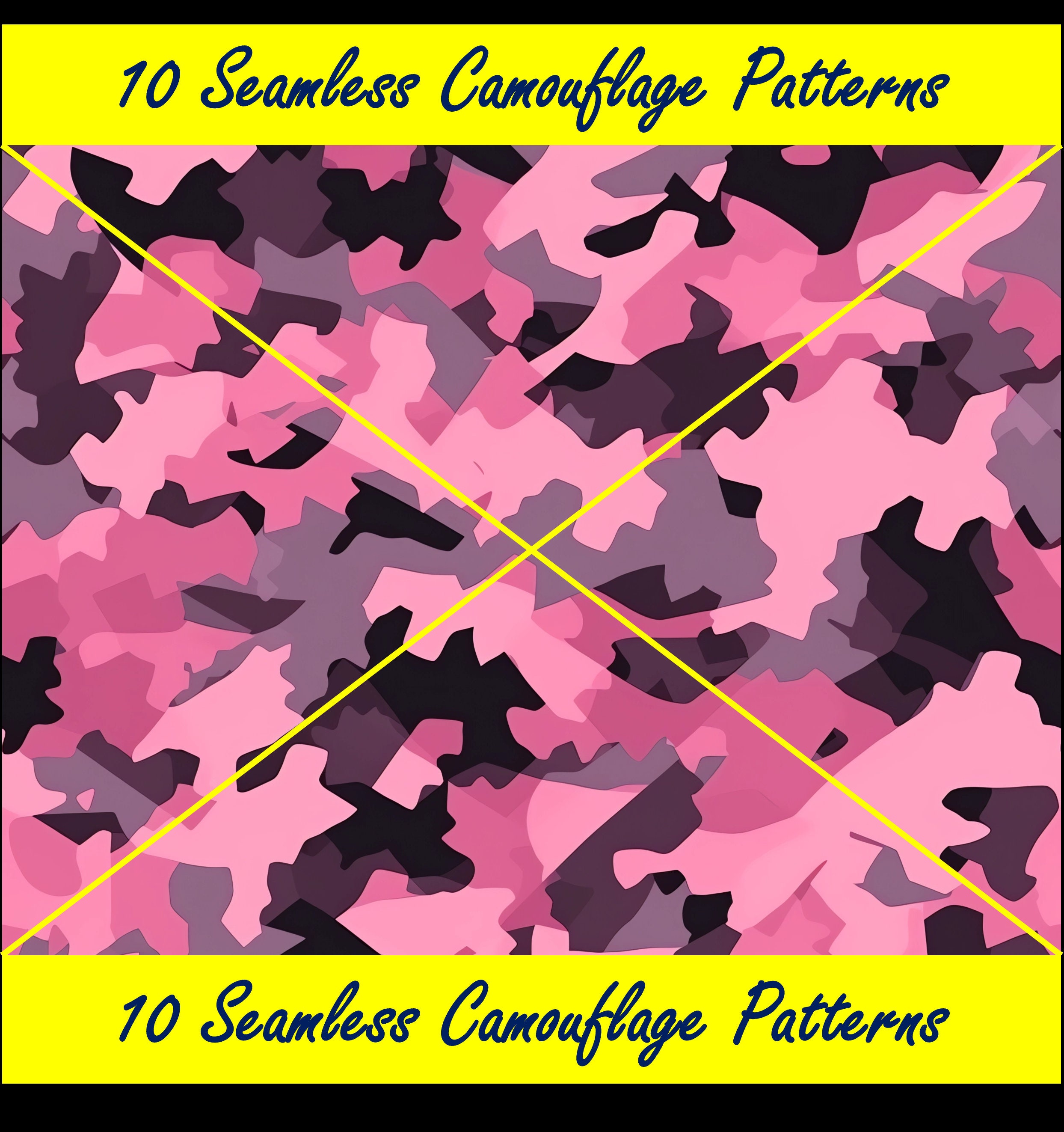10 Repeatable Camouflage Patterns - Seamless Digital Download for ...
