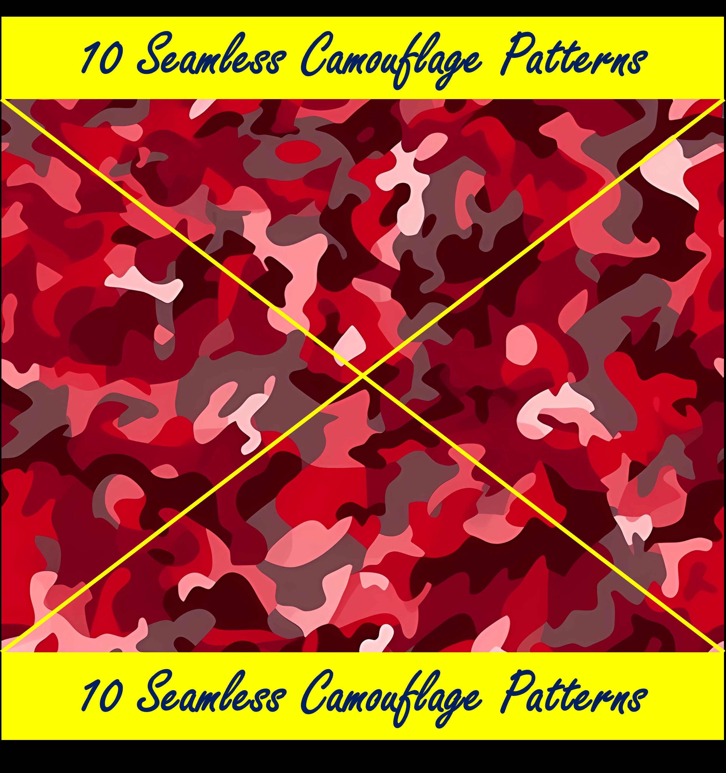10 Repeatable Camouflage Patterns - Seamless Digital Download for ...