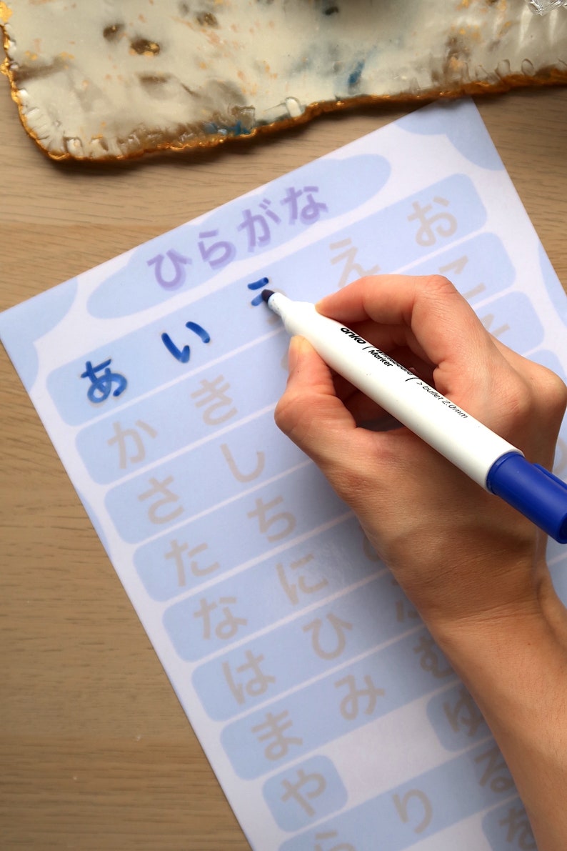 Laminated Reusable Hiragana and Katakana Tracing Sheets || Learn the ...