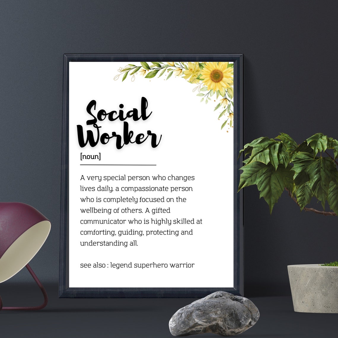 Social Worker Gift Social Worker Definition Print Social - Etsy