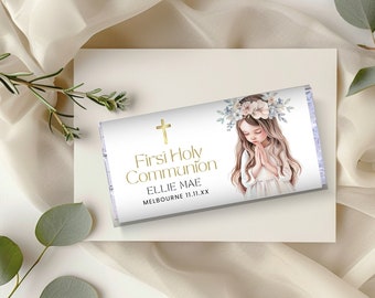 First Communion Candy Bar Wrapper, Hershey Chocolate Bar Label for Boy ...