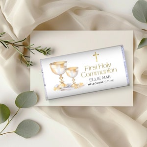 First Holy Communion Candy Bar Wrapper, Hershey Chocolate Bar Label ...