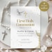Editable Holy Communion Invitation Card Template for Girl or Boy, White ...