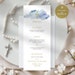 Menu for First Communion, Navy Blue & Gold Baptism or Christening ...