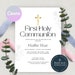 Editable First Holy Communion Invitation, for Boy or Girl, Minimal 1st ...