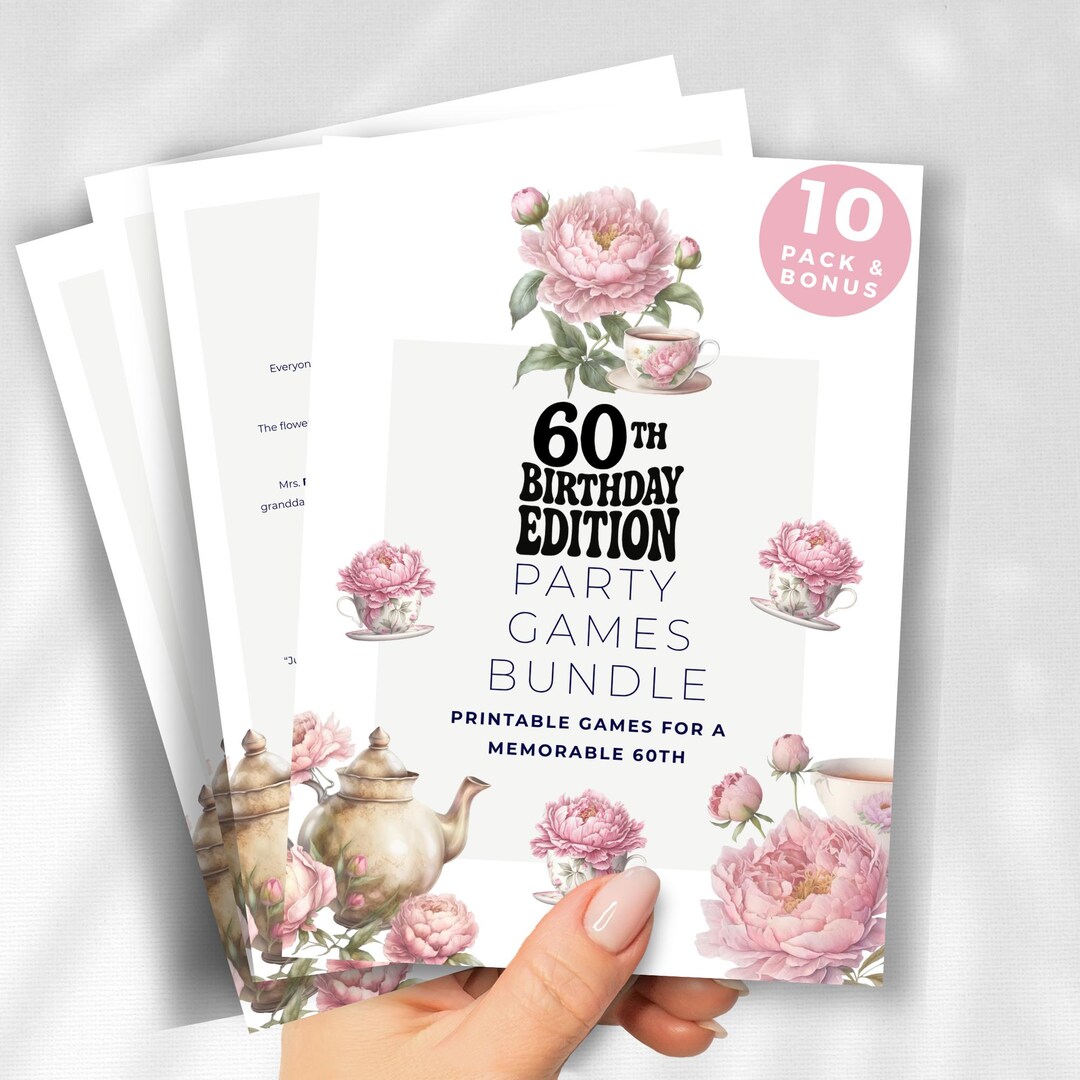 Born in 1965 Party Games Bundle, 60th Birthday Activities, Printable ...