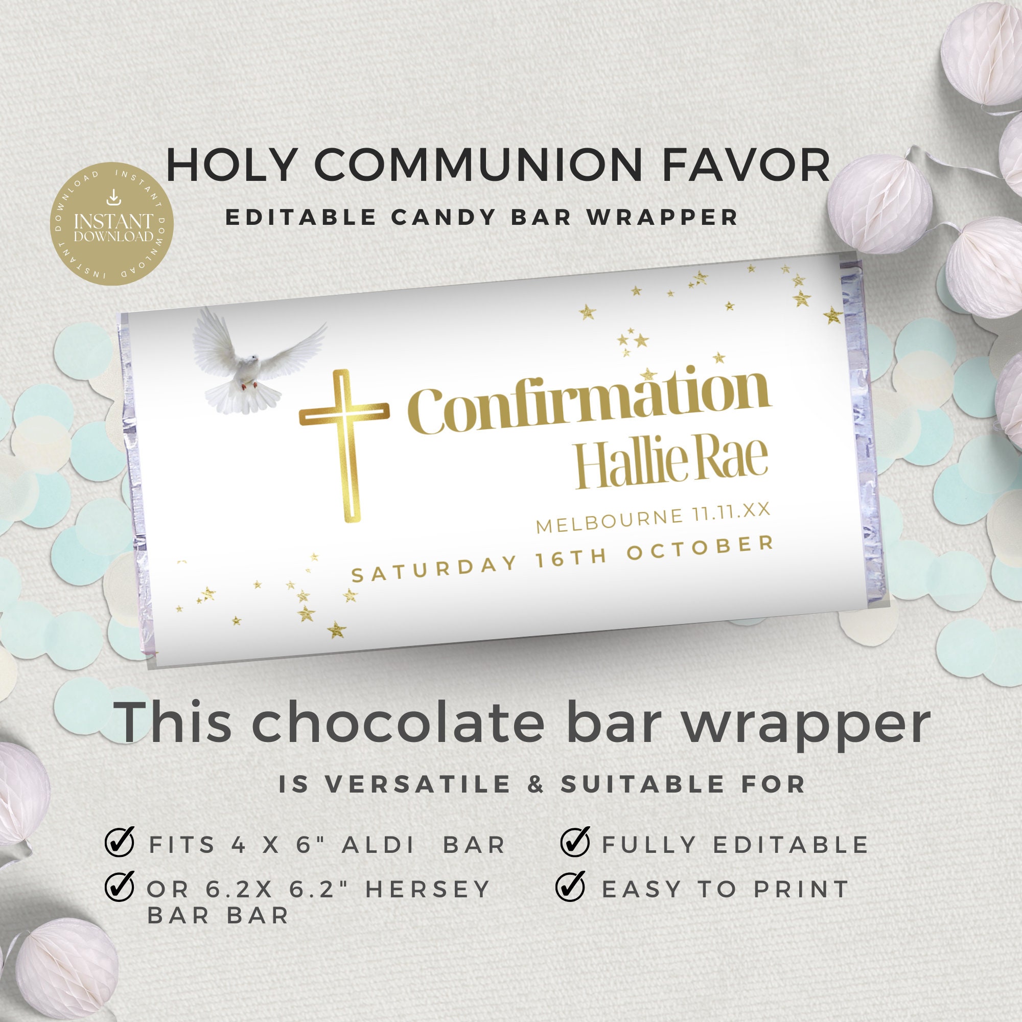Chocolate Bar Wrapper Confirmation, Dove, Mini Candy Bar Wrappers ...