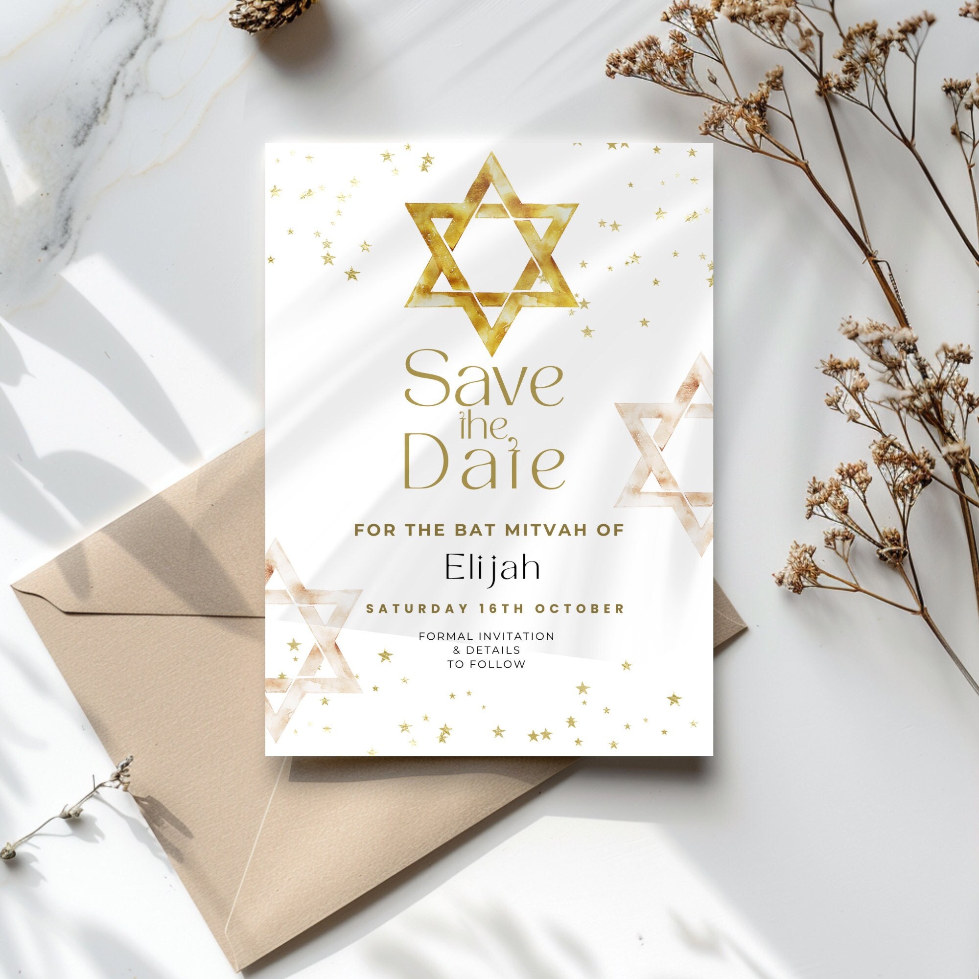 Jewish Invitations Blanks Templates Free To Edit Virtual Bar Mitzvah