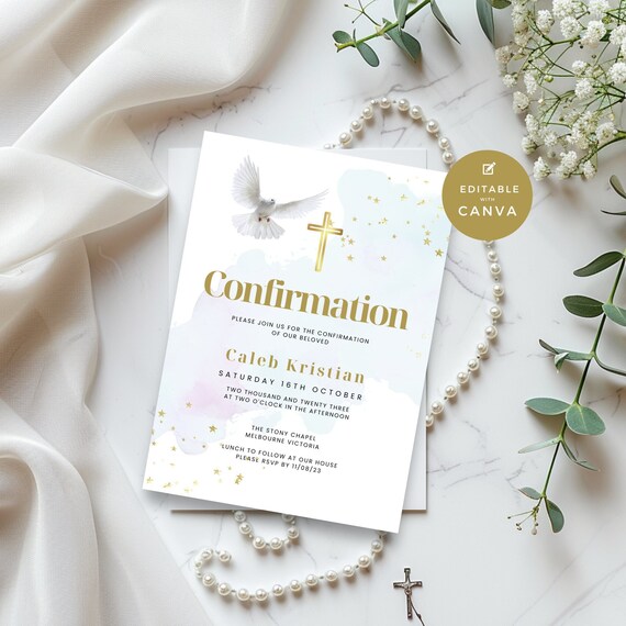 Catholic Confirmation Invitation Ideas