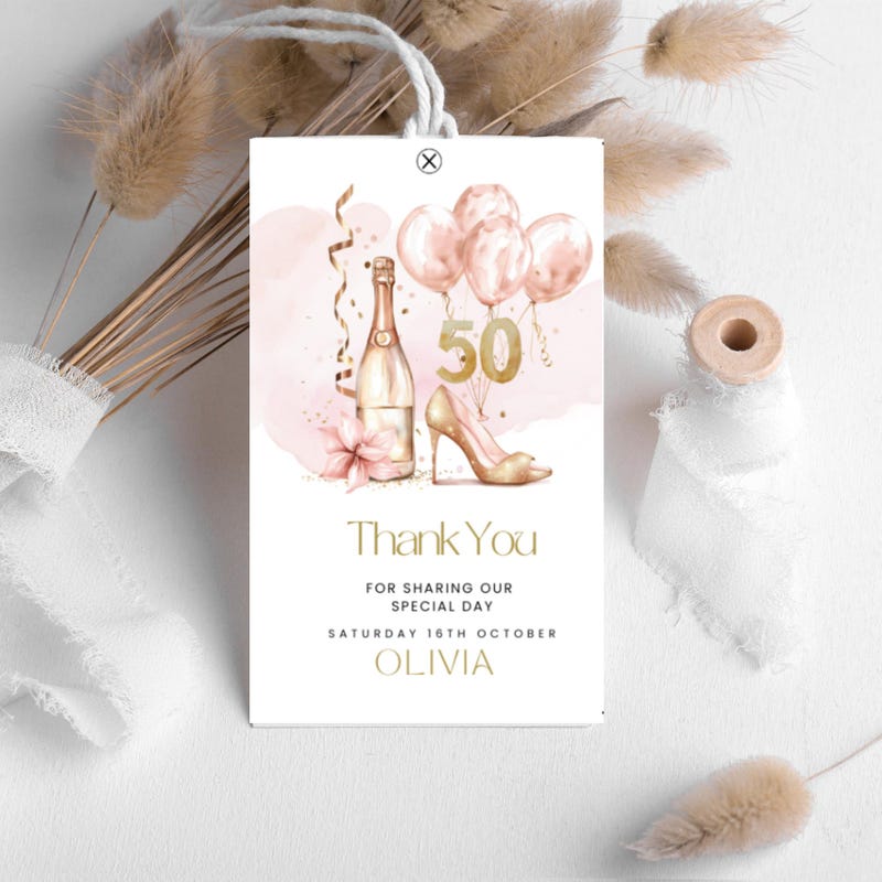 50th Birthday Labels - Etsy