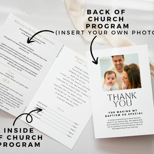 Baptism Order of Service, Rosary Church Program, Christening Program ...