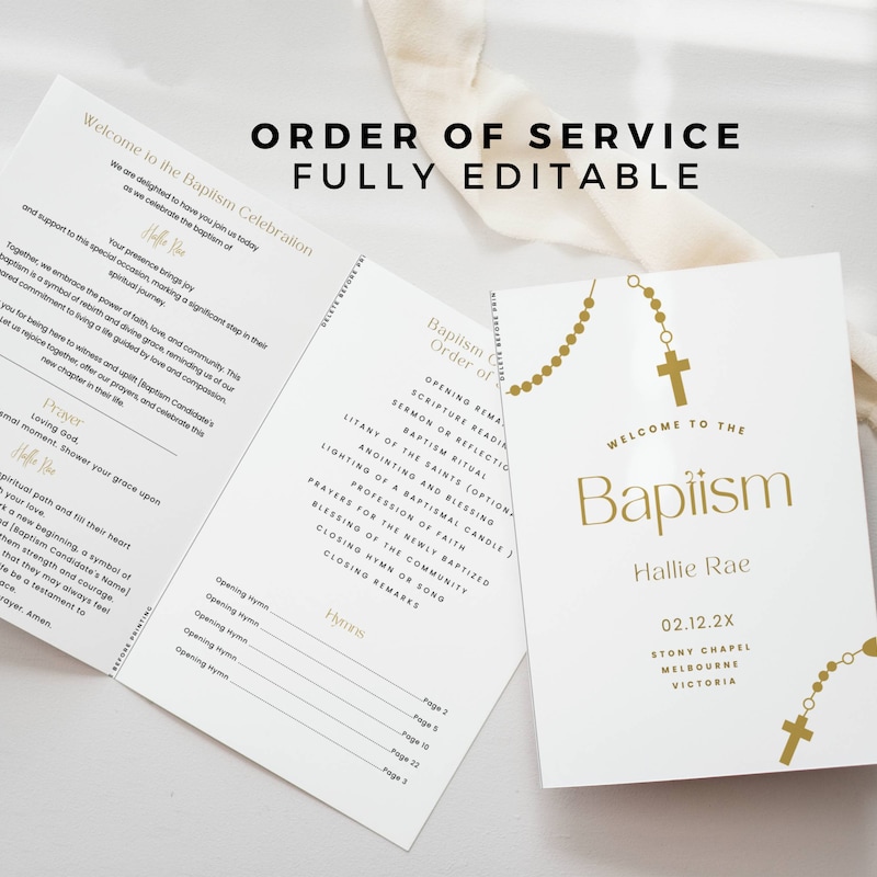 Church Service Program - Etsy