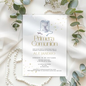 First Holy Communion Invitation Spanish, Boys or Girls Primera Comunion ...