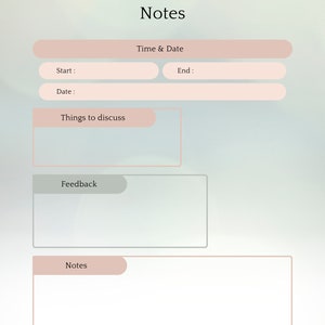 Printable Meeting Planner |notes,notepad,planner,meeting,plan,agenda ...
