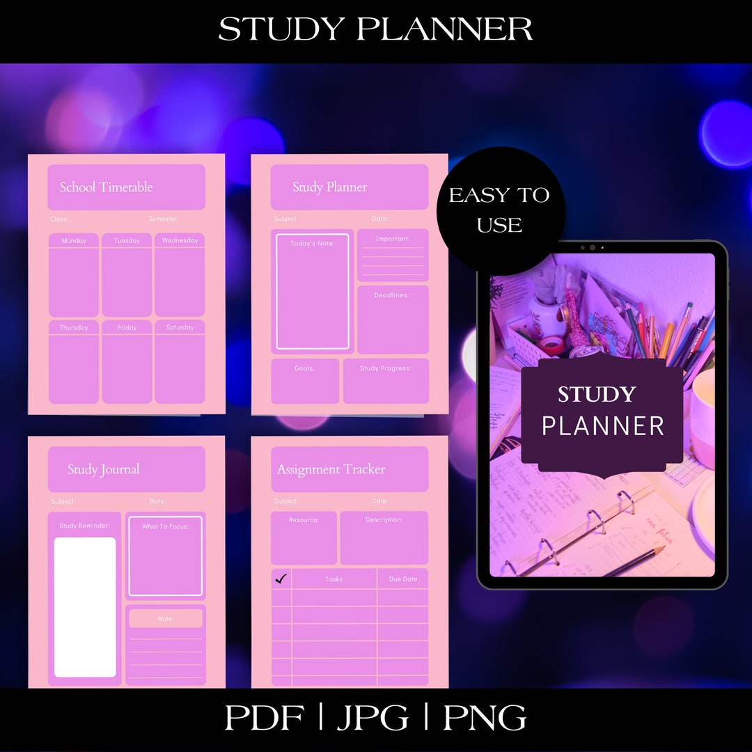 UNDATED STUDY Planner|student Planner,study Planner,planner for ...