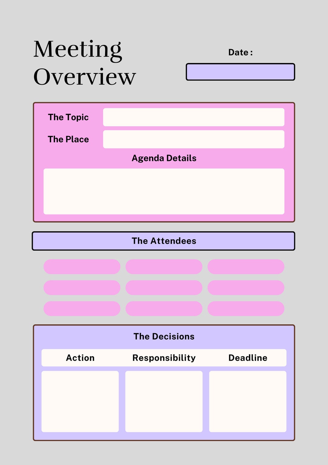Meeting Planner | Notes,notepad,planner,meeting,plan,agenda,meeting ...