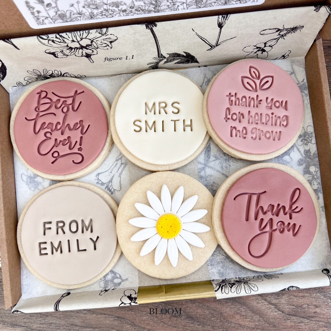 Personalised Thank You Teacher Cookies Teacher Gifts Cookies Letterbox ...