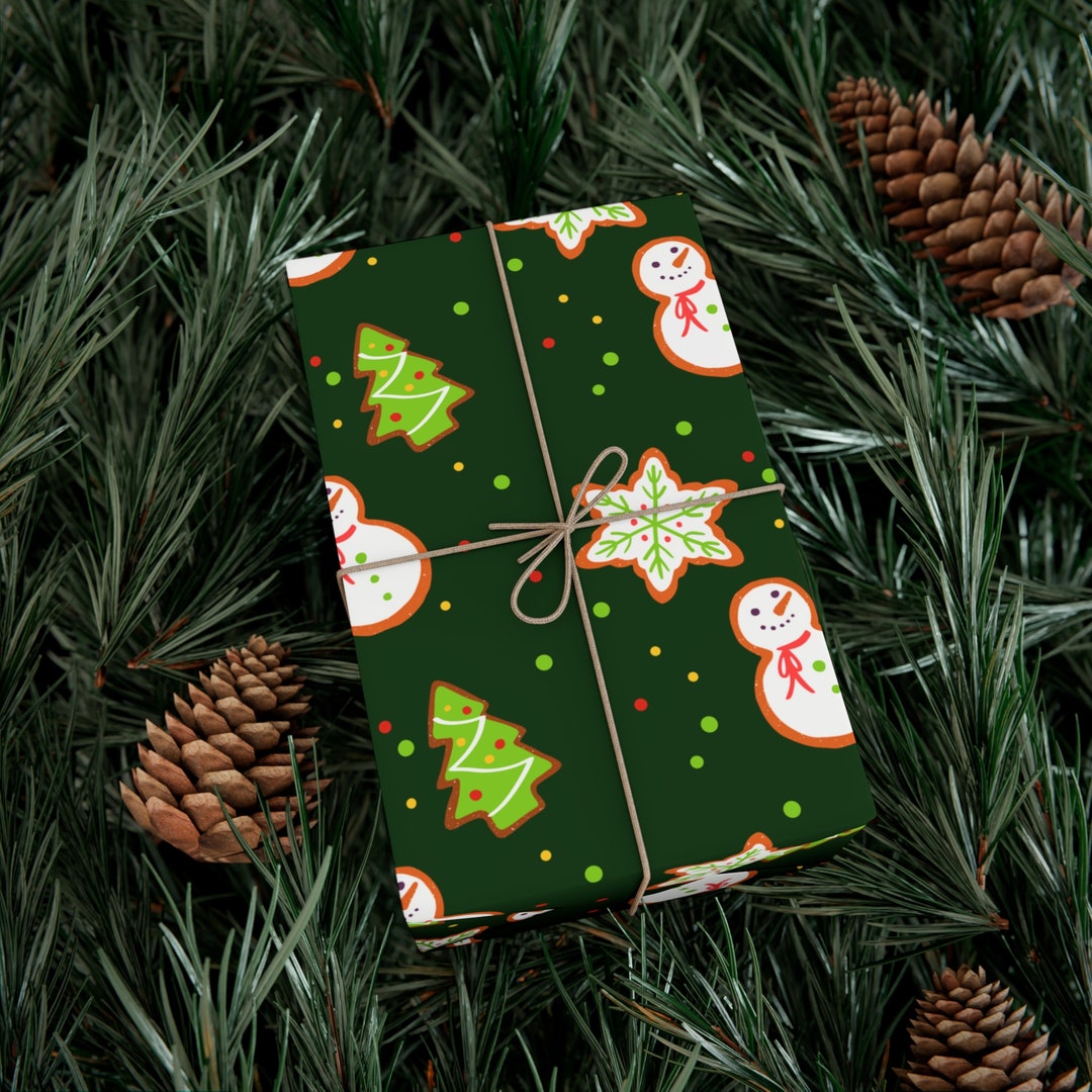 Christmas Cookies and Sprinkles Green Gift Wrap Papers - Etsy