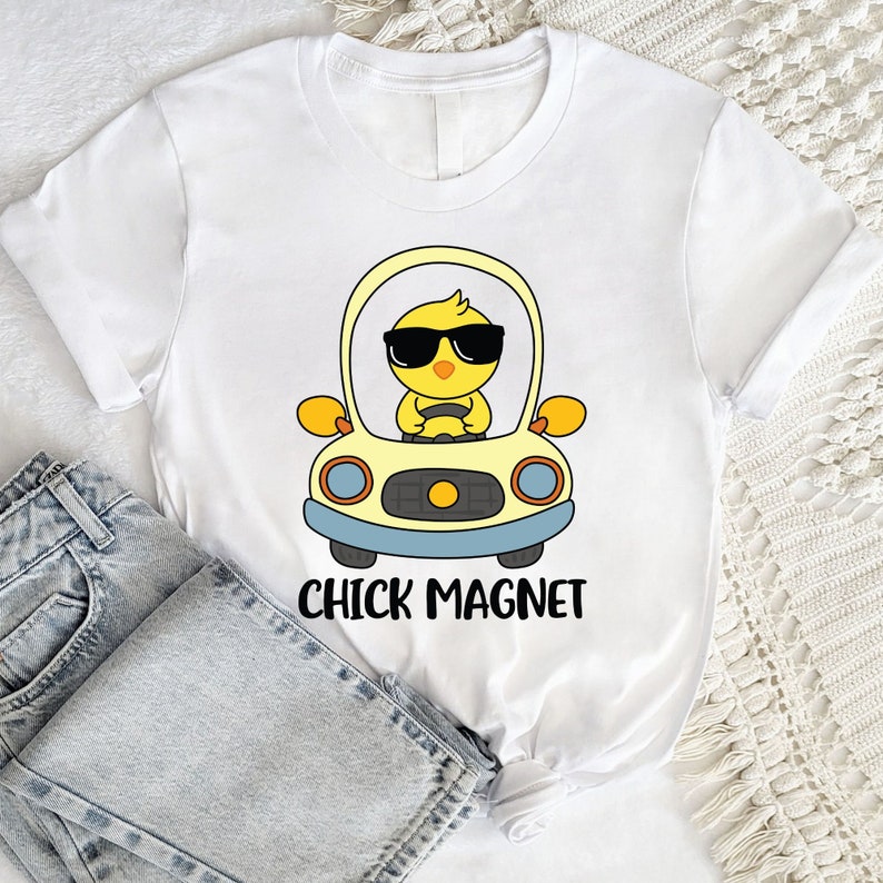 Chick Magnet Shirt for Boys Easter Chick Shirts for Men Funny Chicken T ...