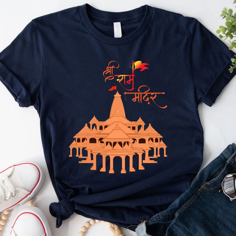 Shri Ram Mandir Shirt Ayodhya Temple Tshirt Jai Shree Ram Shirt Hindu ...