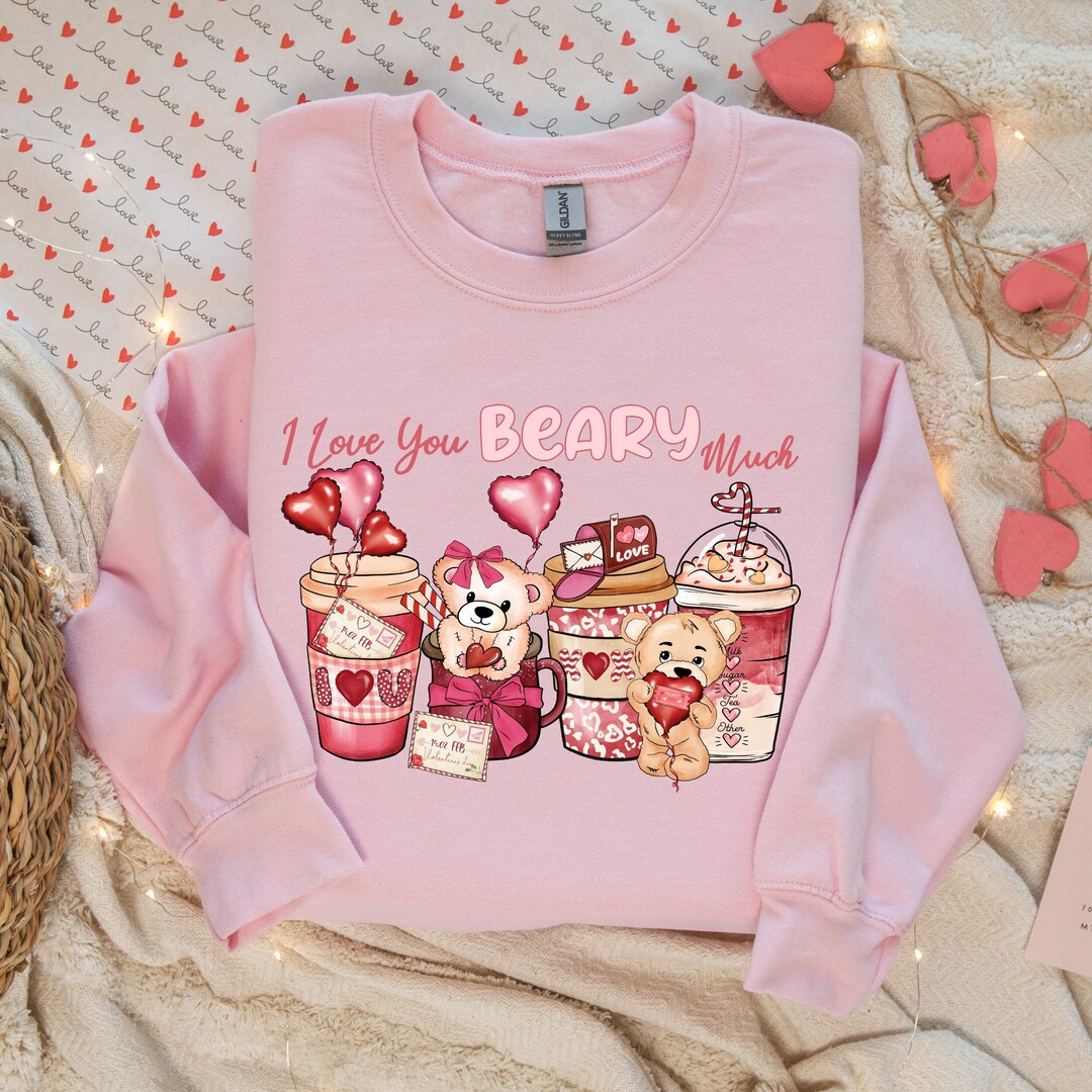 Womens Valentines Day Sweatshirt Valentine Coffee Sweatshirt Women