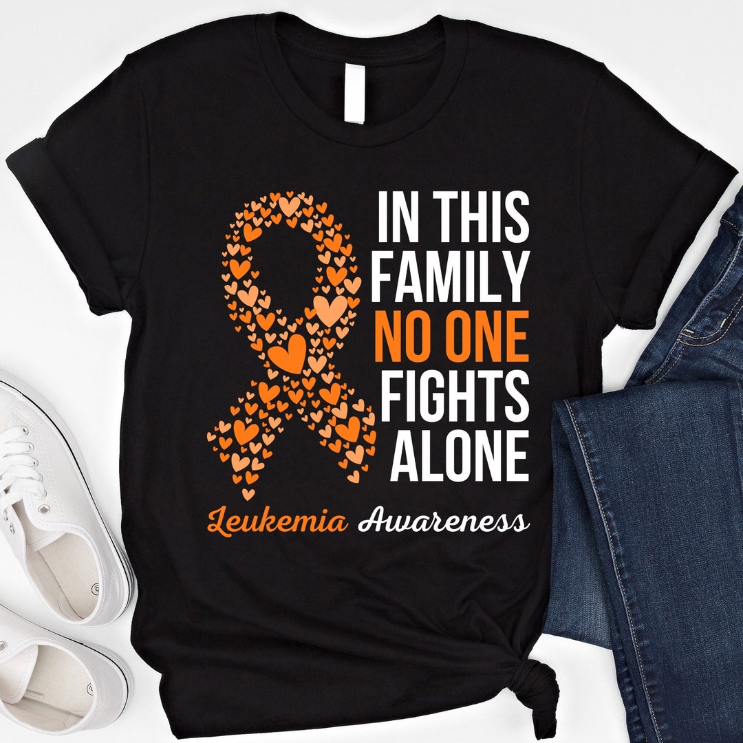 Leukemia Awareness Shirt in This Family No One Fights Alone Shirt ...