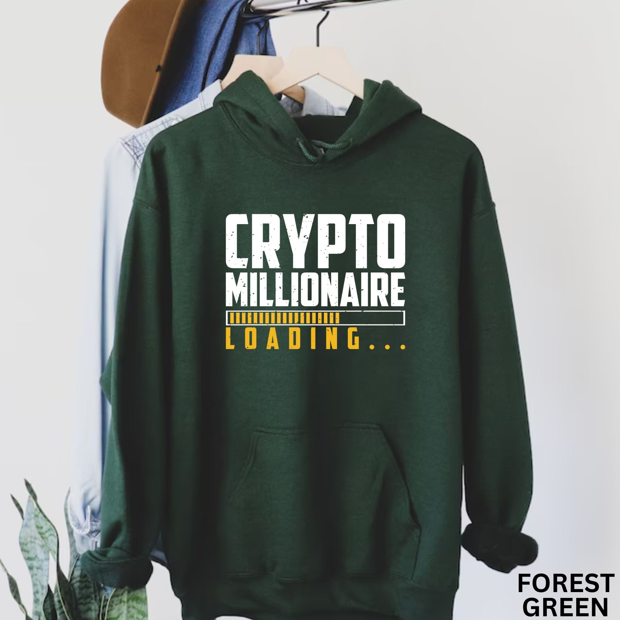 Crypto Millionaire Loading Shirt Funny Crypto Currency T Shirt Bitcoin Ethereum Sweatshirt BTC ...