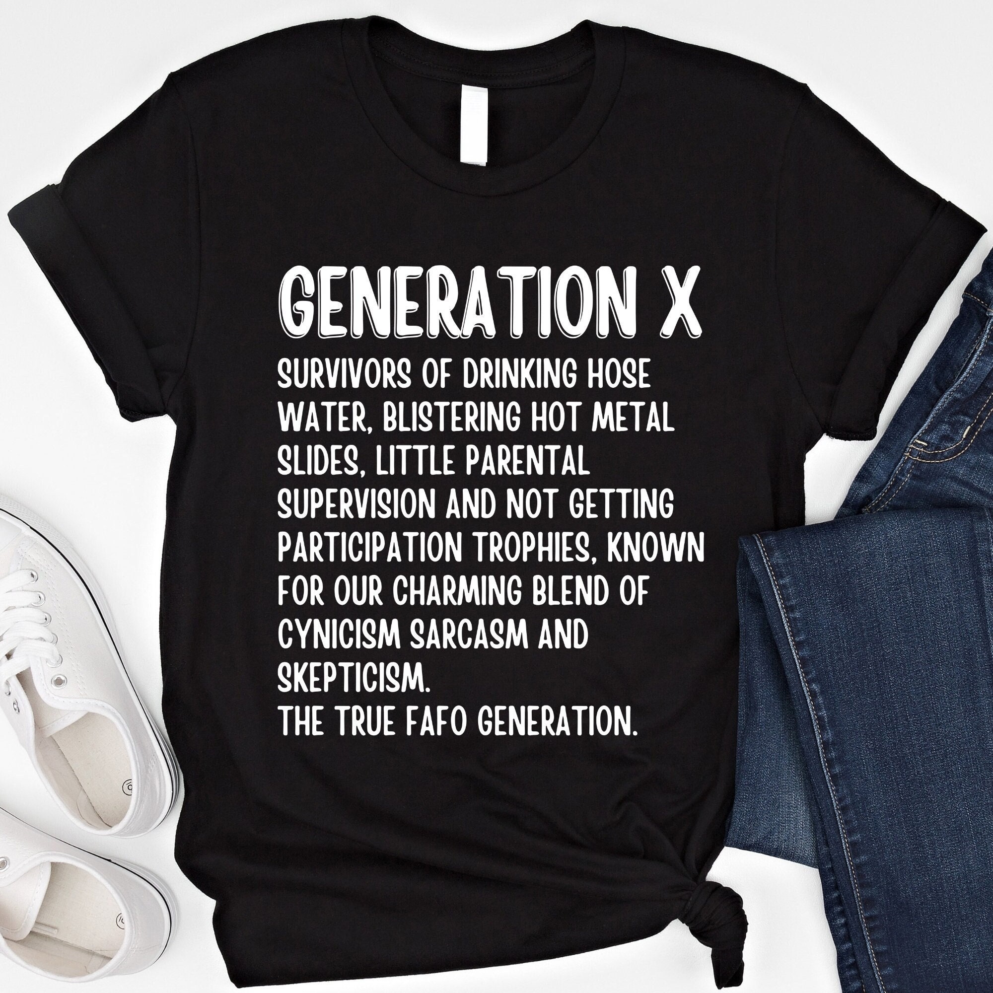 Generation X Shirt Gen X Raised on Hose Water & Neglect Shirt Funny Gen ...