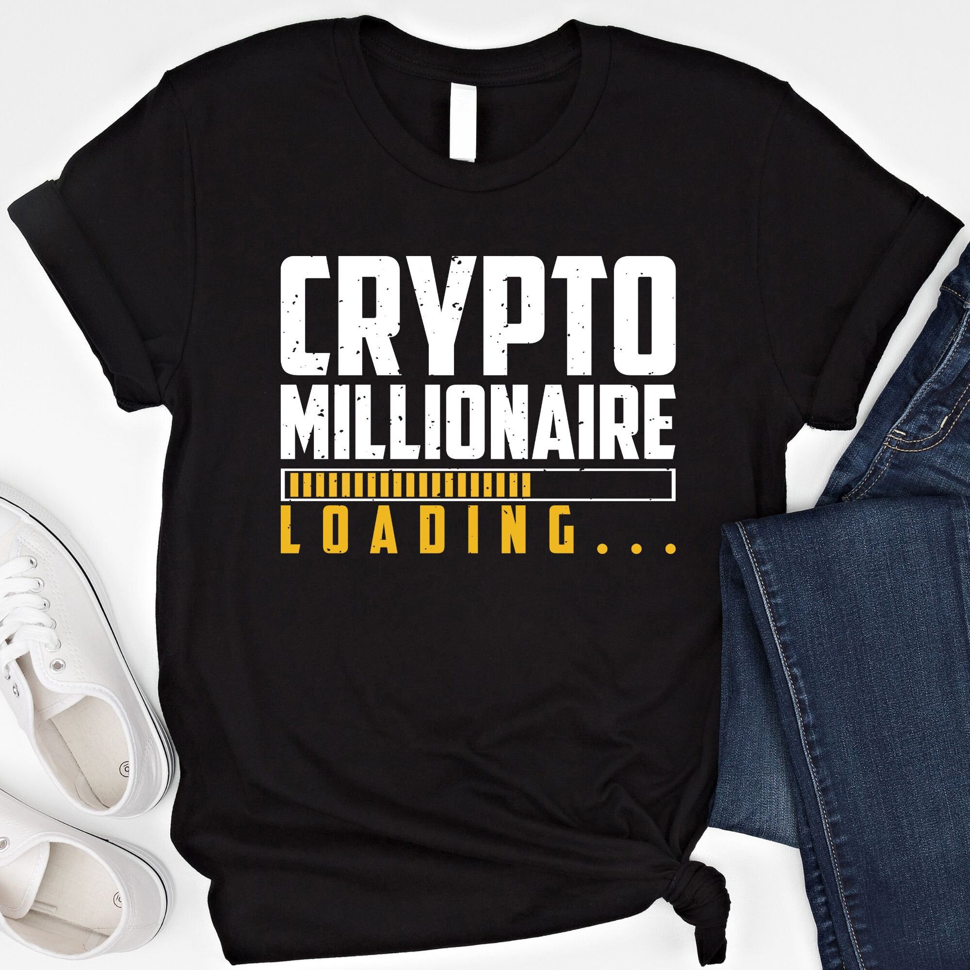 Crypto Millionaire Loading Shirt Funny Crypto Currency T Shirt Bitcoin ...
