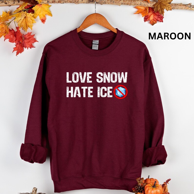 Love Snow Hate ICE Shirt No Ice Please Sweatshirt Abolish Hoodie - Etsy