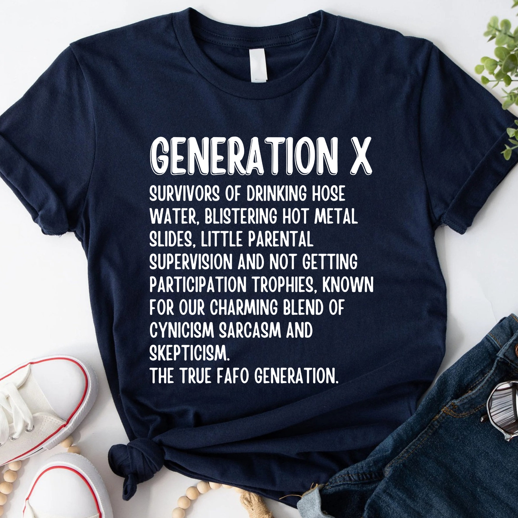 Generation X Shirt Gen X Raised on Hose Water & Neglect Shirt Funny Gen ...