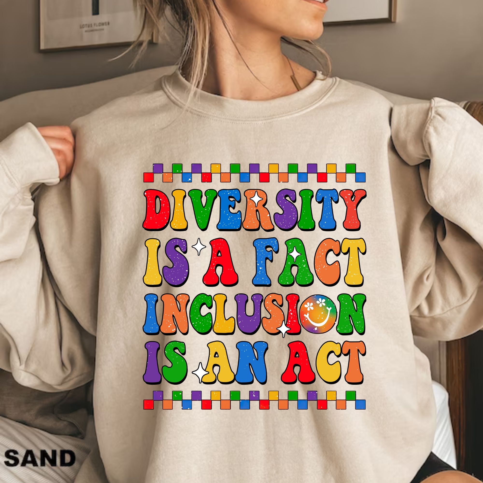 Diversity is A Fact Inclusion is an Act Sweatshirt Special Education ...