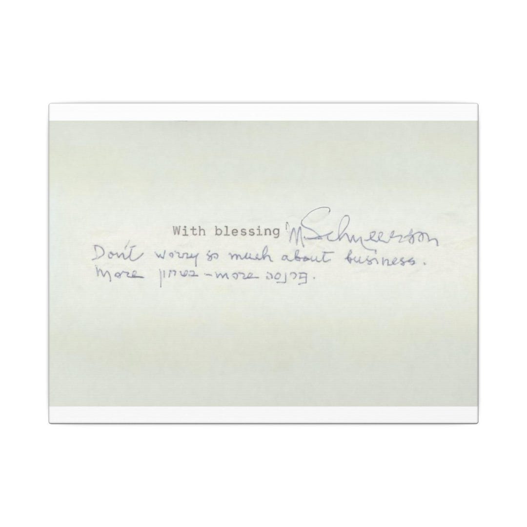 Lubavitcher Rebbe Motivational Letter on Bitachon & Parnassah | Jewish ...