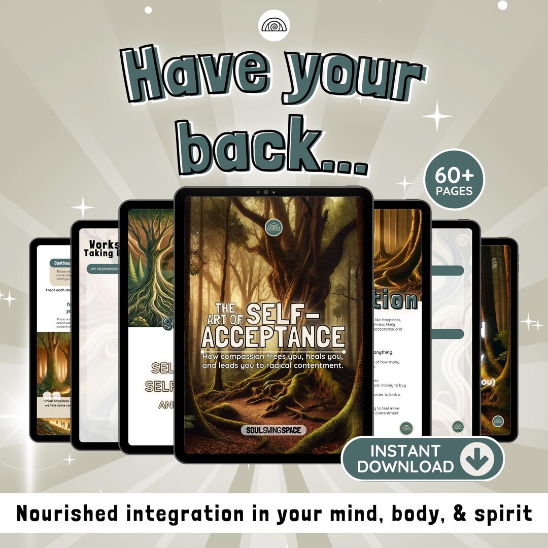 Self Acceptance Workbook | Self-care Journal & Printable Ebook - Etsy