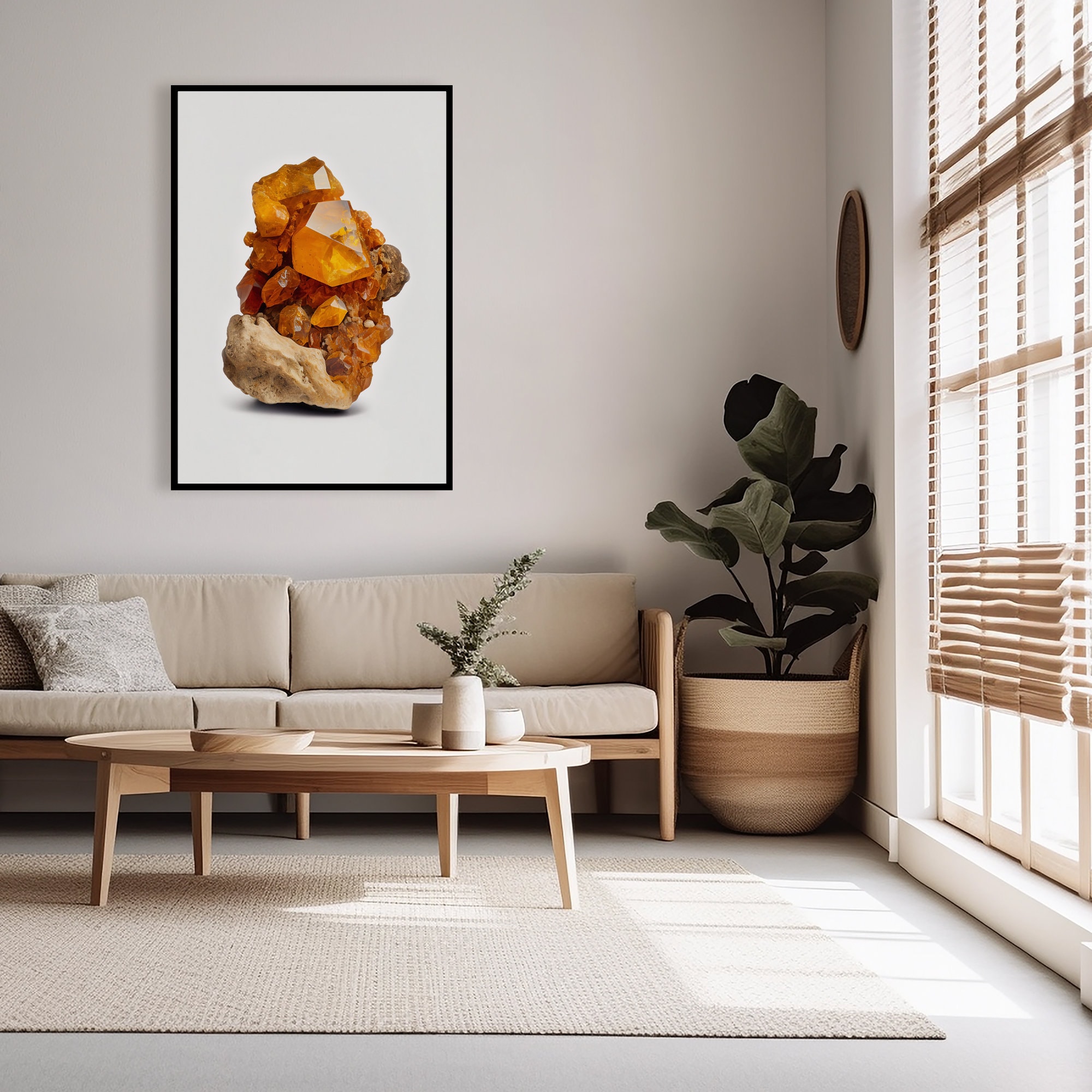 Amber Gemstone Art Wall Decor Print Poster, Mineral Gift, Gems Stones ...