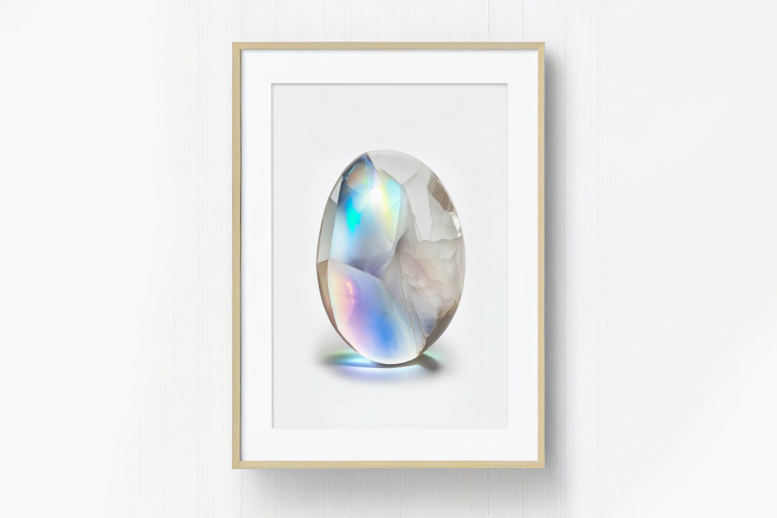 Moonstone Gemstone Art Wall Decor Print Poster, Mineral Gift, Gems ...