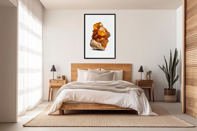 Amber Gemstone Art Wall Decor Print Poster, Mineral Gift, Gems Stones ...