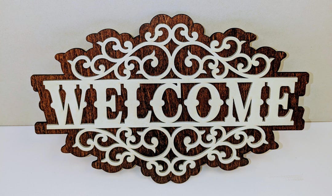 Laser Cut Welcome Sign - Etsy