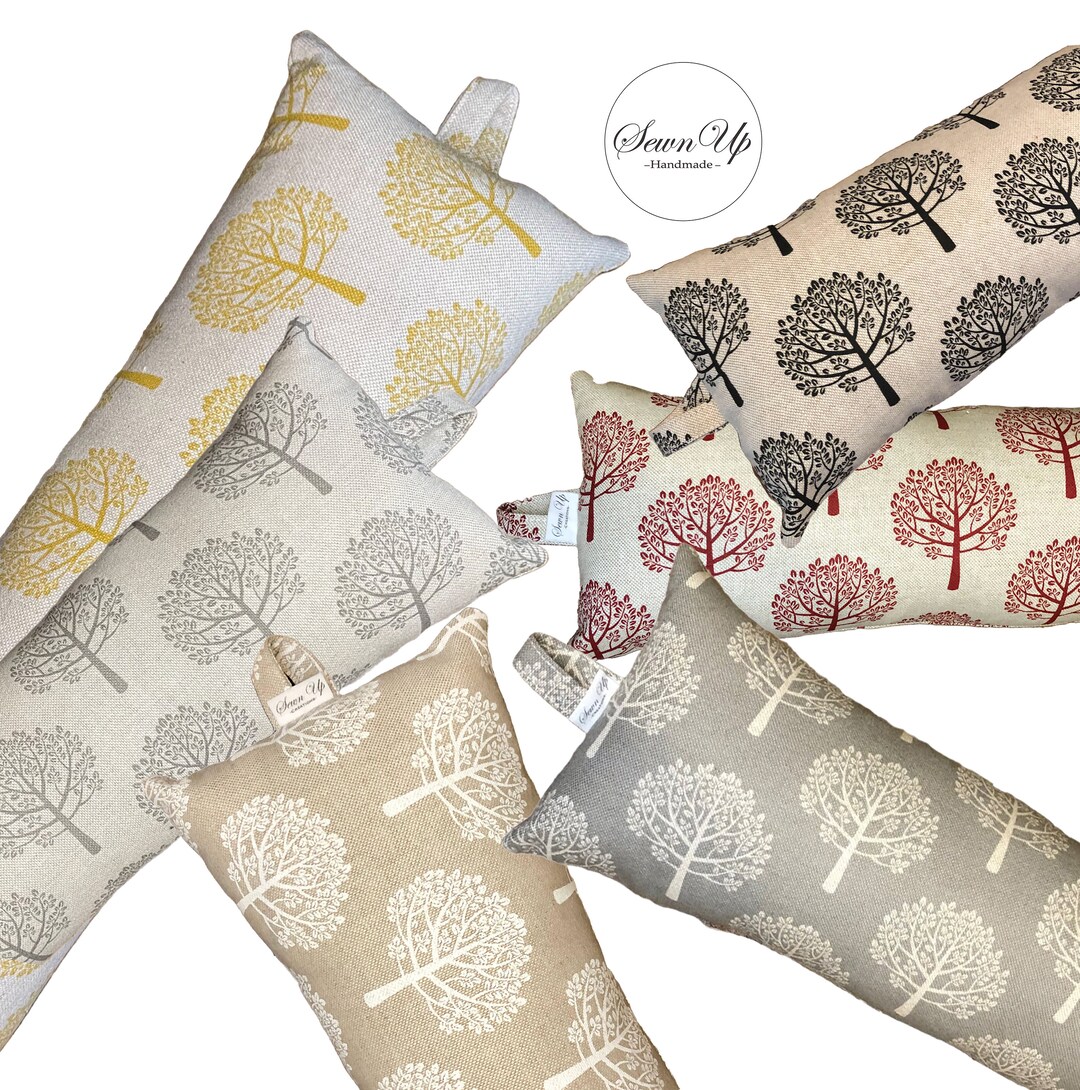 Draught Excluder 50-120cm Mulberry Trees Linen Handmade Wind Draft ...