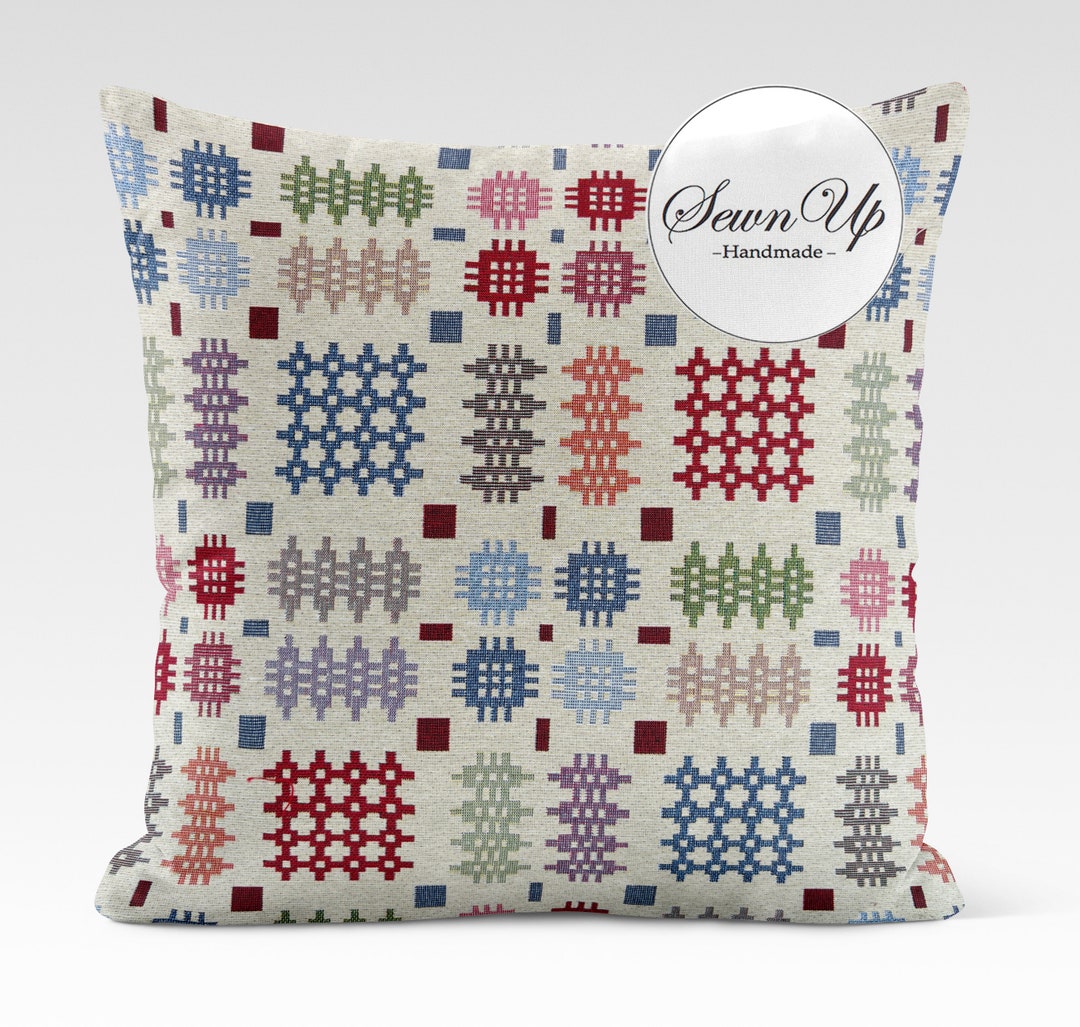 Cushion Cover 29 Sizes Welsh Blanket Tapestry Cotton Handmade Heritage ...