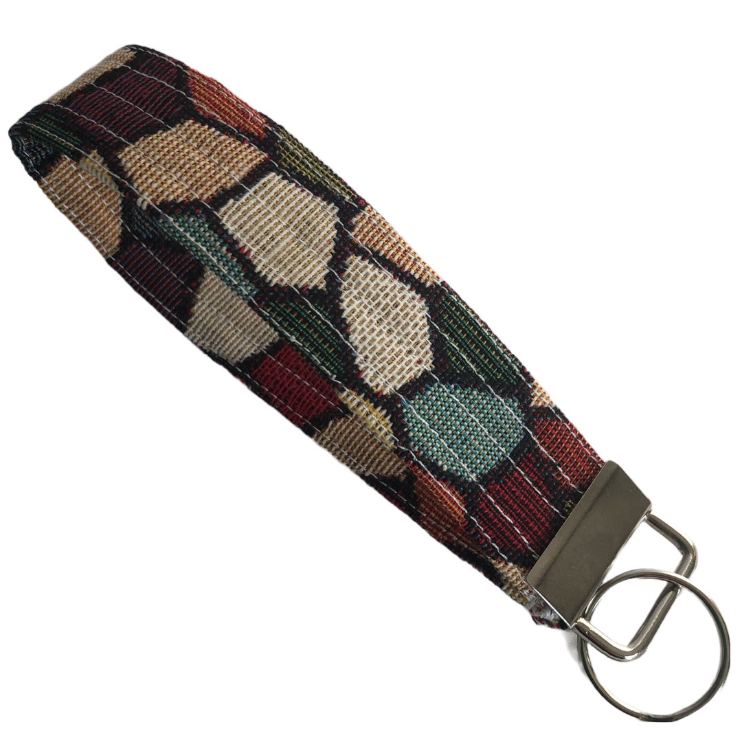 Quilted Key Fob Wristlet 2 Sizes Gaudi Tapestry Handmade Keyfob Keyring ...