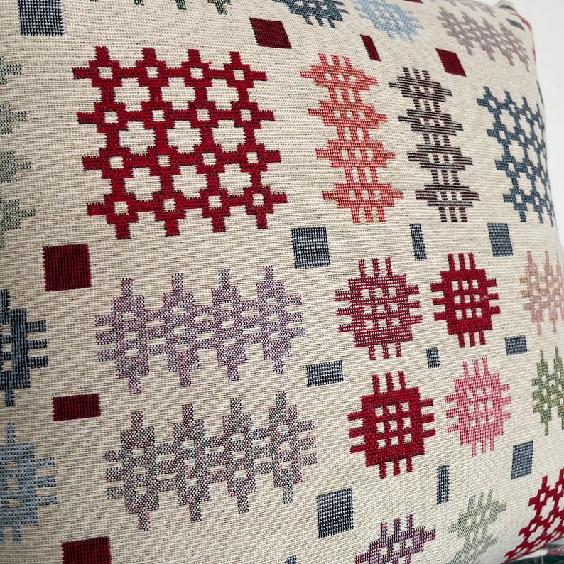 Cushion Cover 29 Sizes Welsh Blanket Tapestry Cotton Handmade Heritage ...