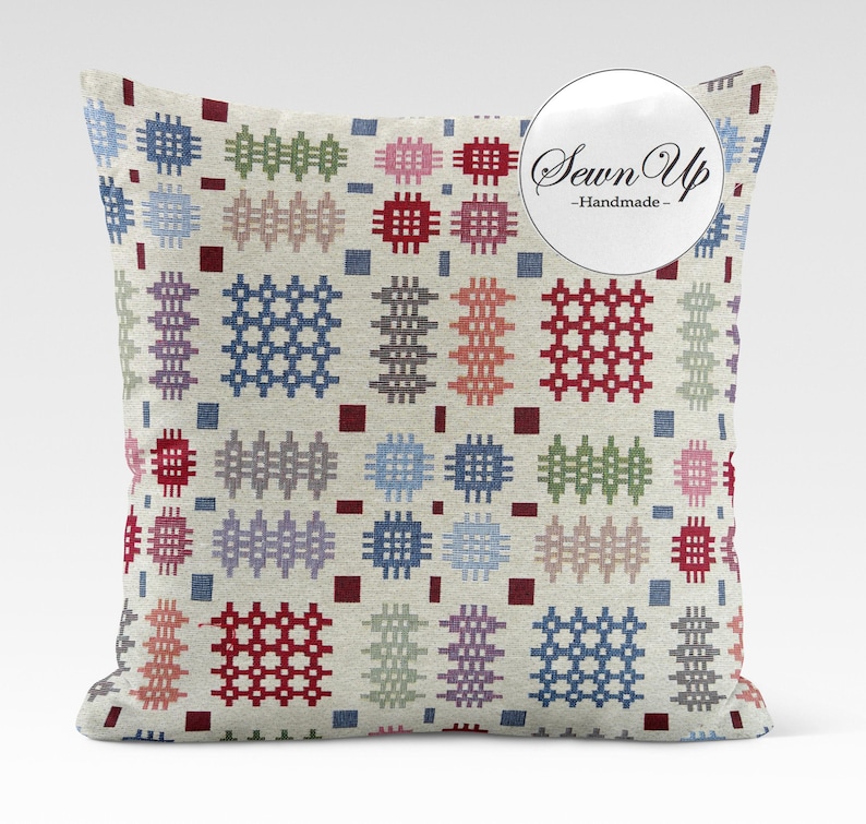 Cushion Cover 29 Sizes Welsh Blanket Tapestry Cotton Handmade Heritage ...