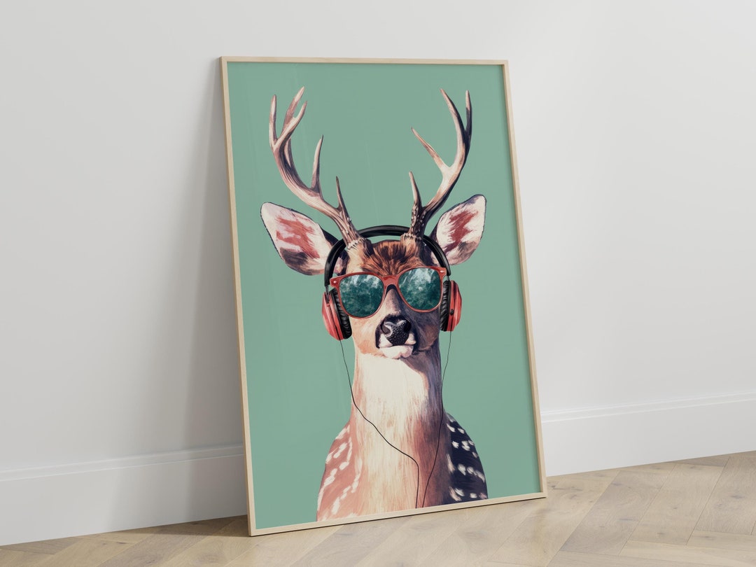 Funny Animal Poster | Animal Art for the Living Room | Modern Poster of ...