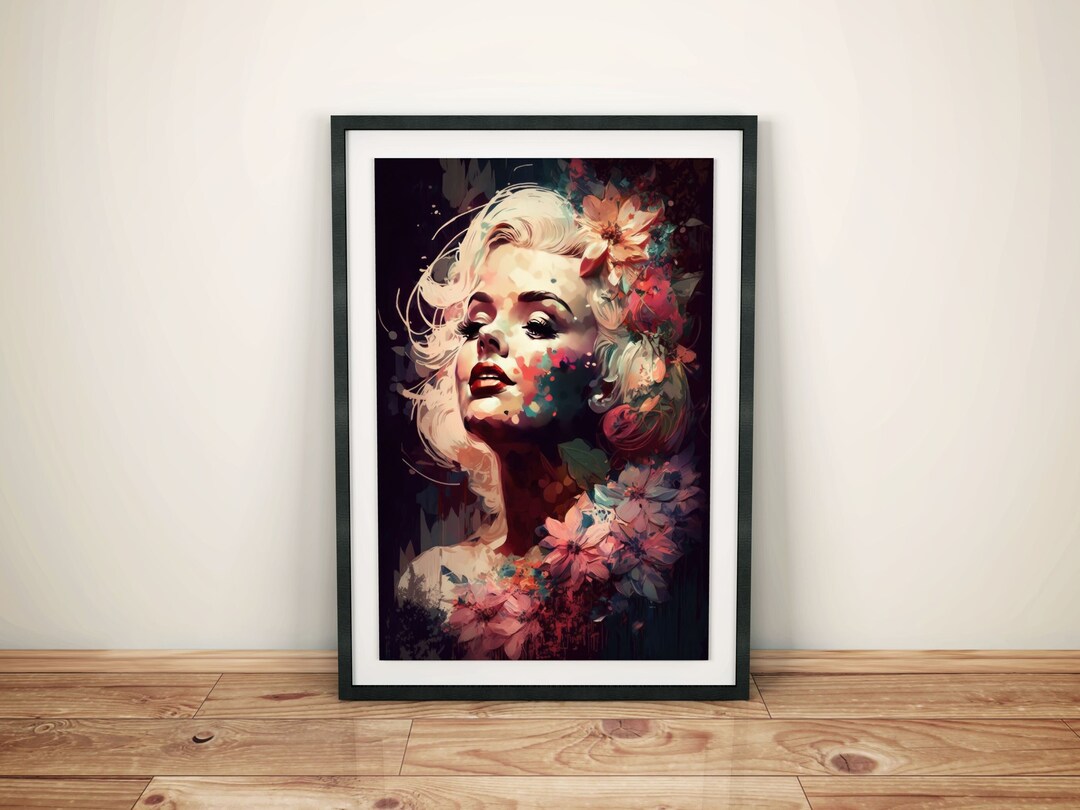 Abstract Marilyn Monroe Floral Art Print Marilyn Monroe - Etsy
