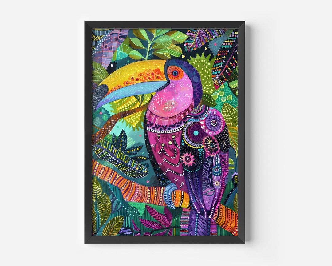 Exotischer Tukan im Dschungel: Farbenfrohes Poster | Tropische ...