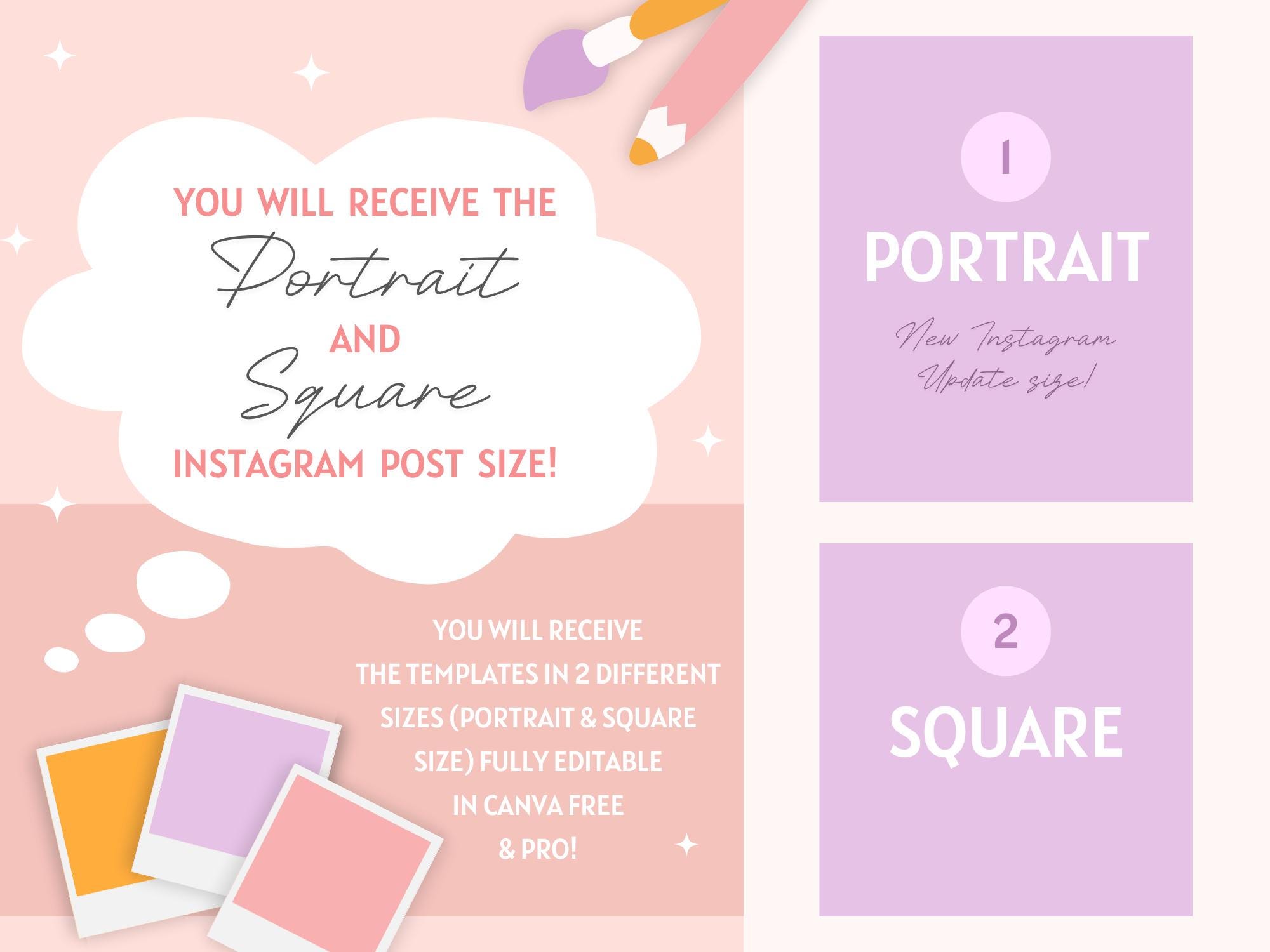 Instagram Post Templates Canva | Creative Instagram Templates | Bright ...
