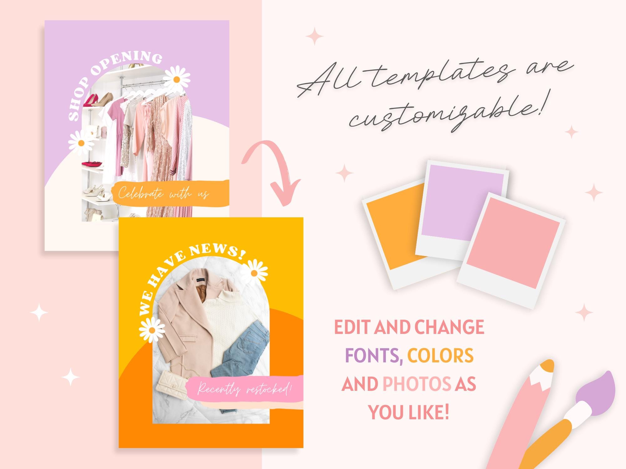 Instagram Post Templates Canva | Creative Instagram Templates | Bright ...